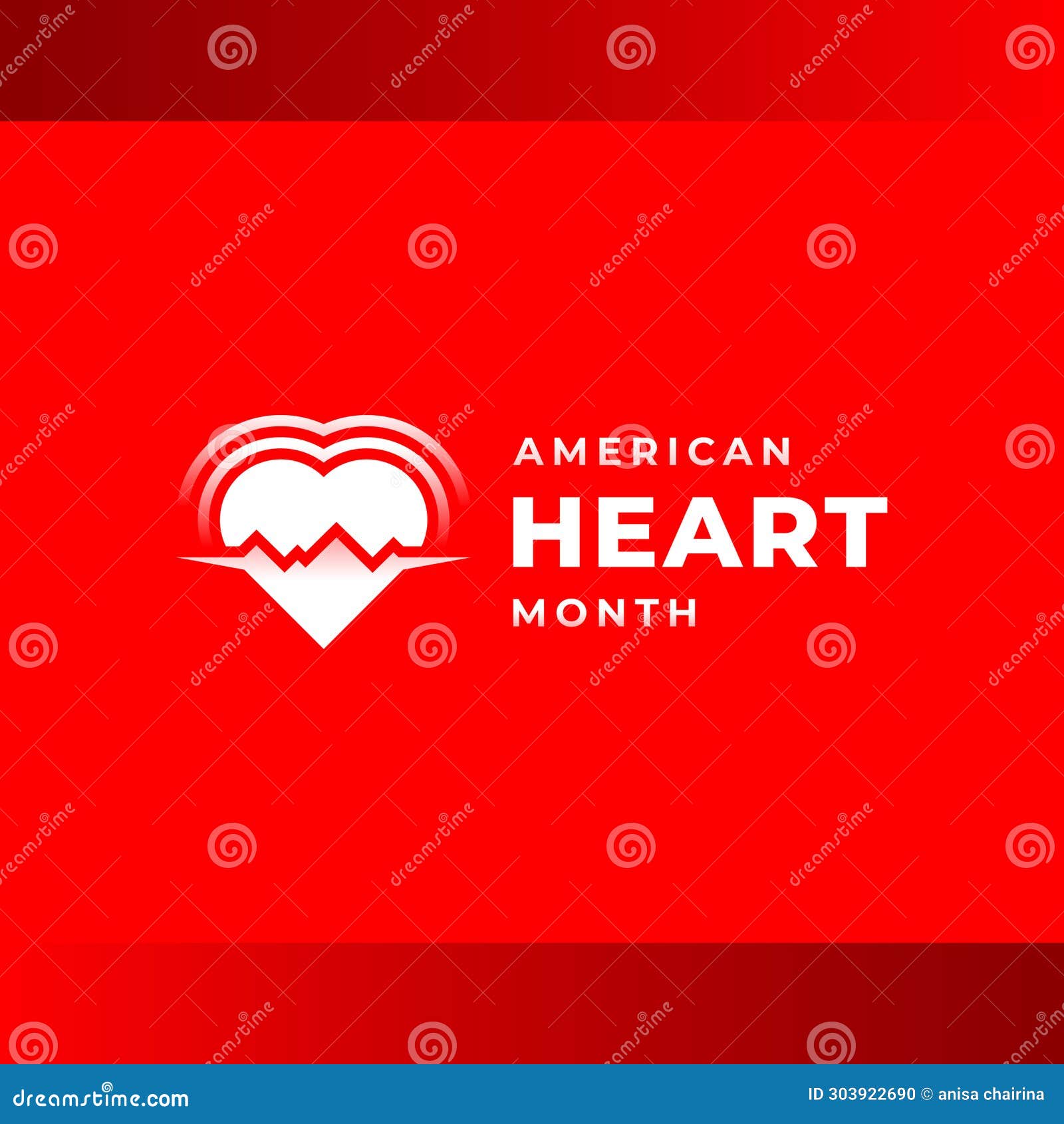 American Heart Month Design Illustration Stock Vector - Illustration of ...
