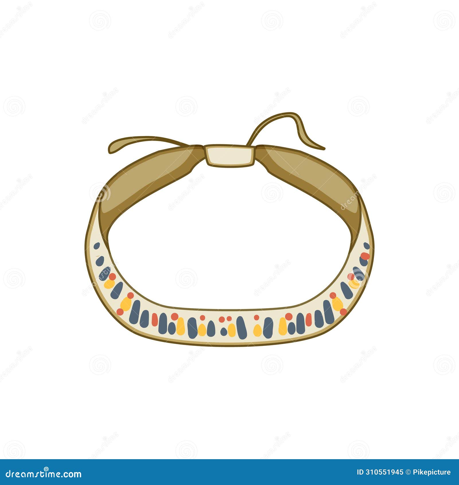 Coachella Hippie Friendship Bracelets Cartoon Vector Illustration