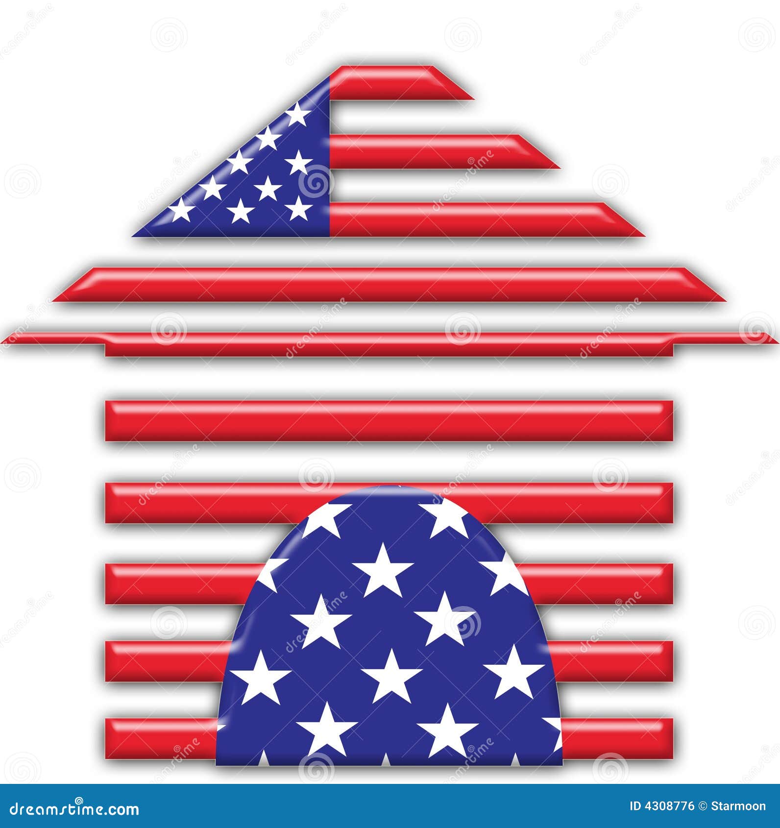 American home stock illustration. Illustration of honor - 4308776