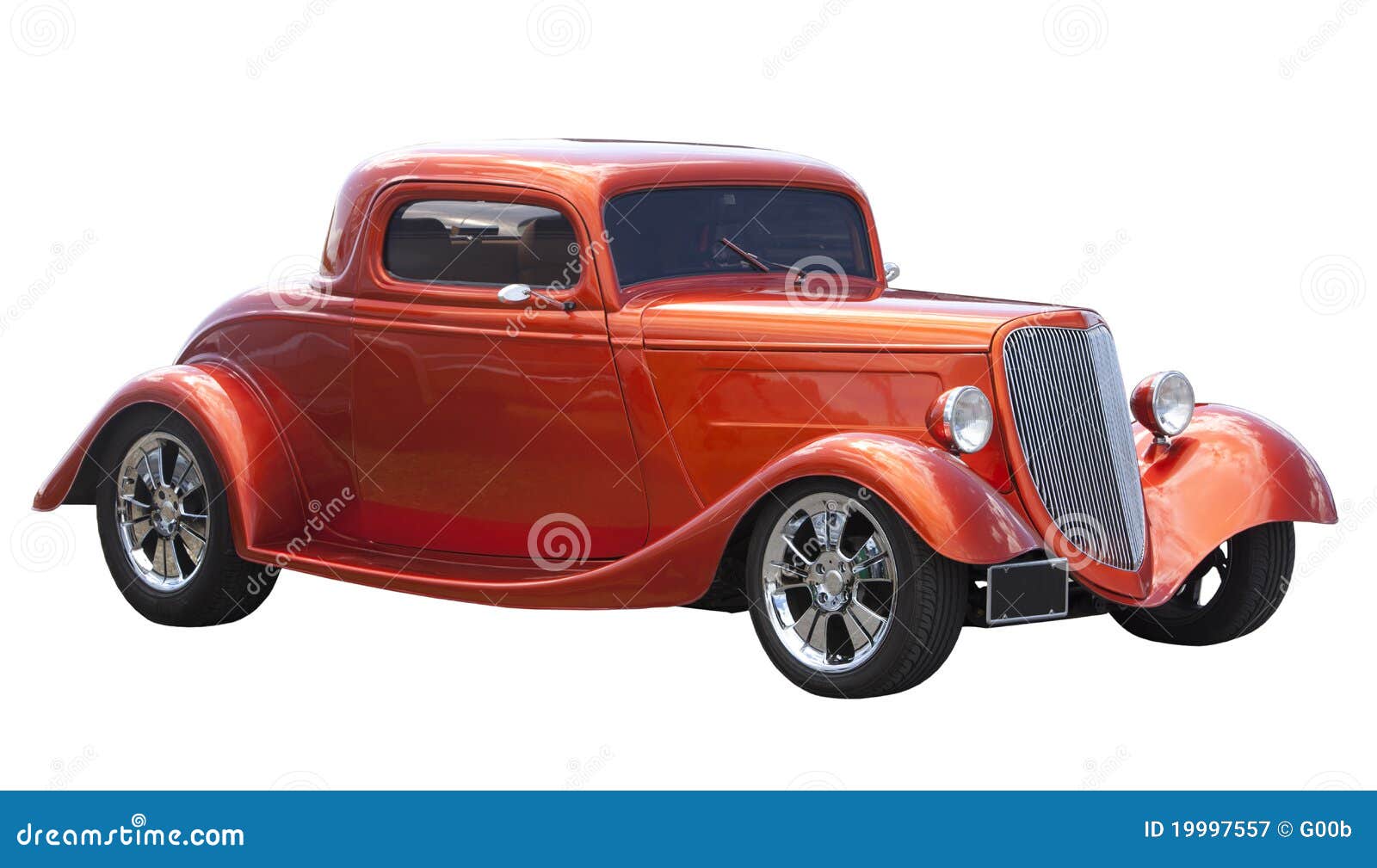 American Hot Rod Isolated on White Stock Image - Image of ride, retro ...