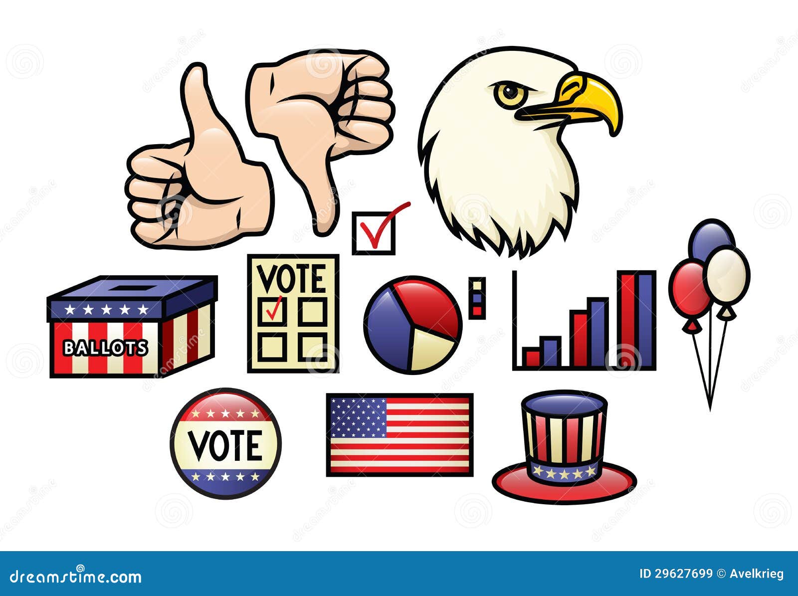 American Icon Set stock vector. Illustration of cartoon - 29627699