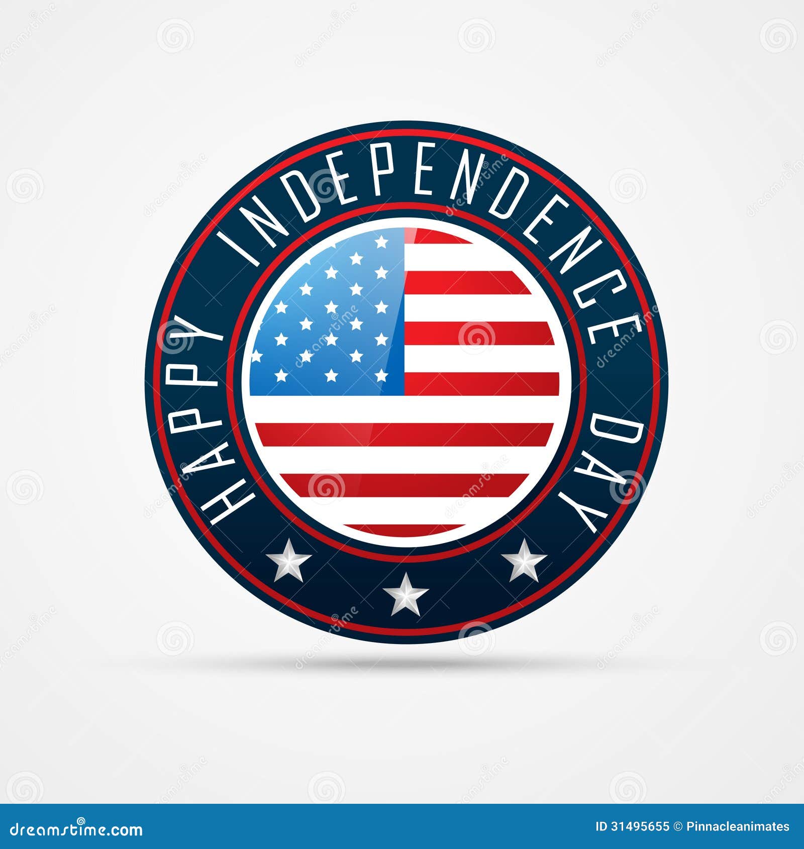 American Independence Day Badge Vector Stock Vector - Illustration of ...