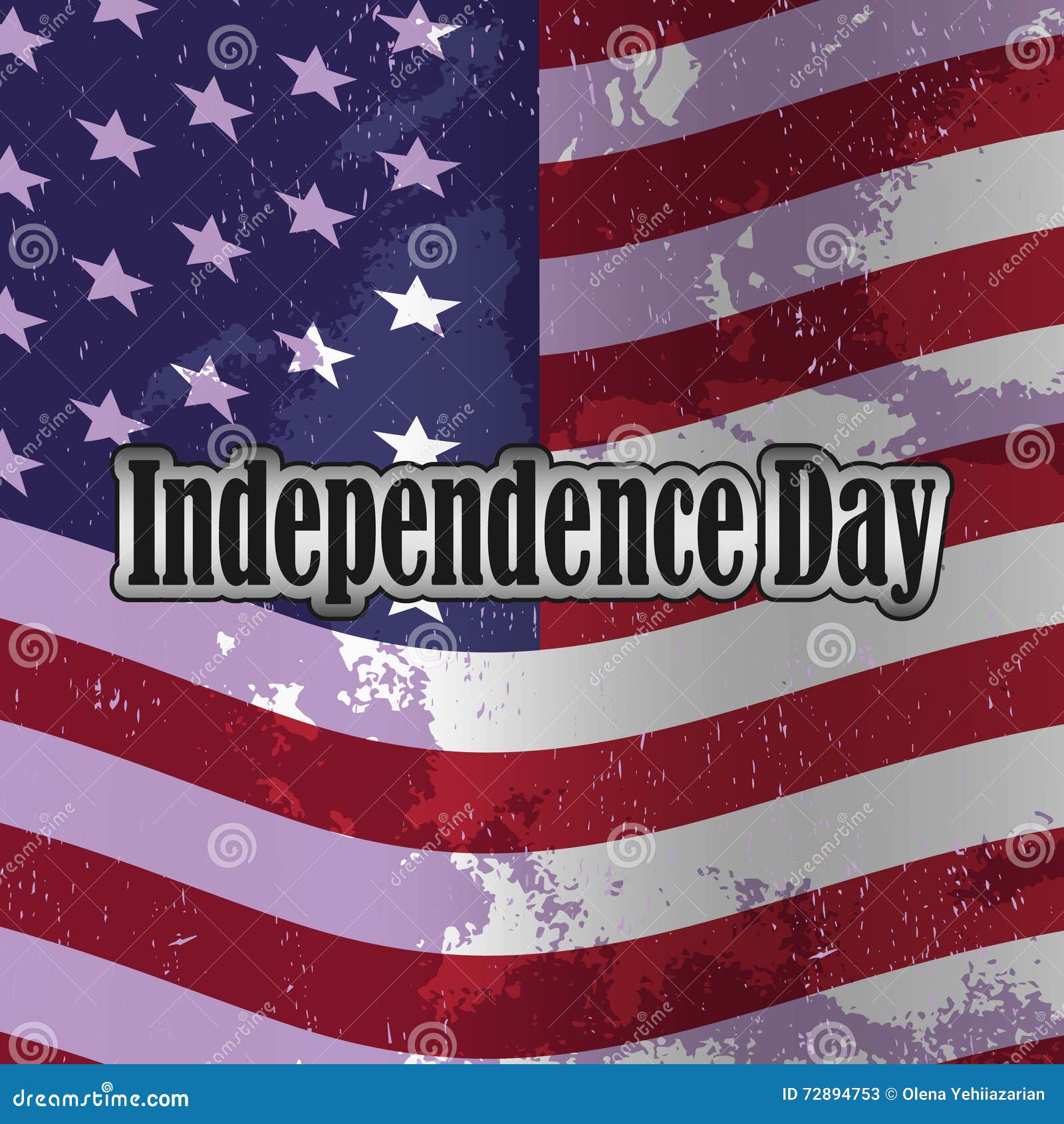 American Independence Day Postcard, Greeting Card Stock Vector ...