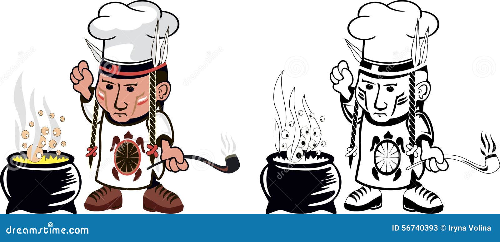 American indian Chef stock vector. Illustration of indian - 56740393
