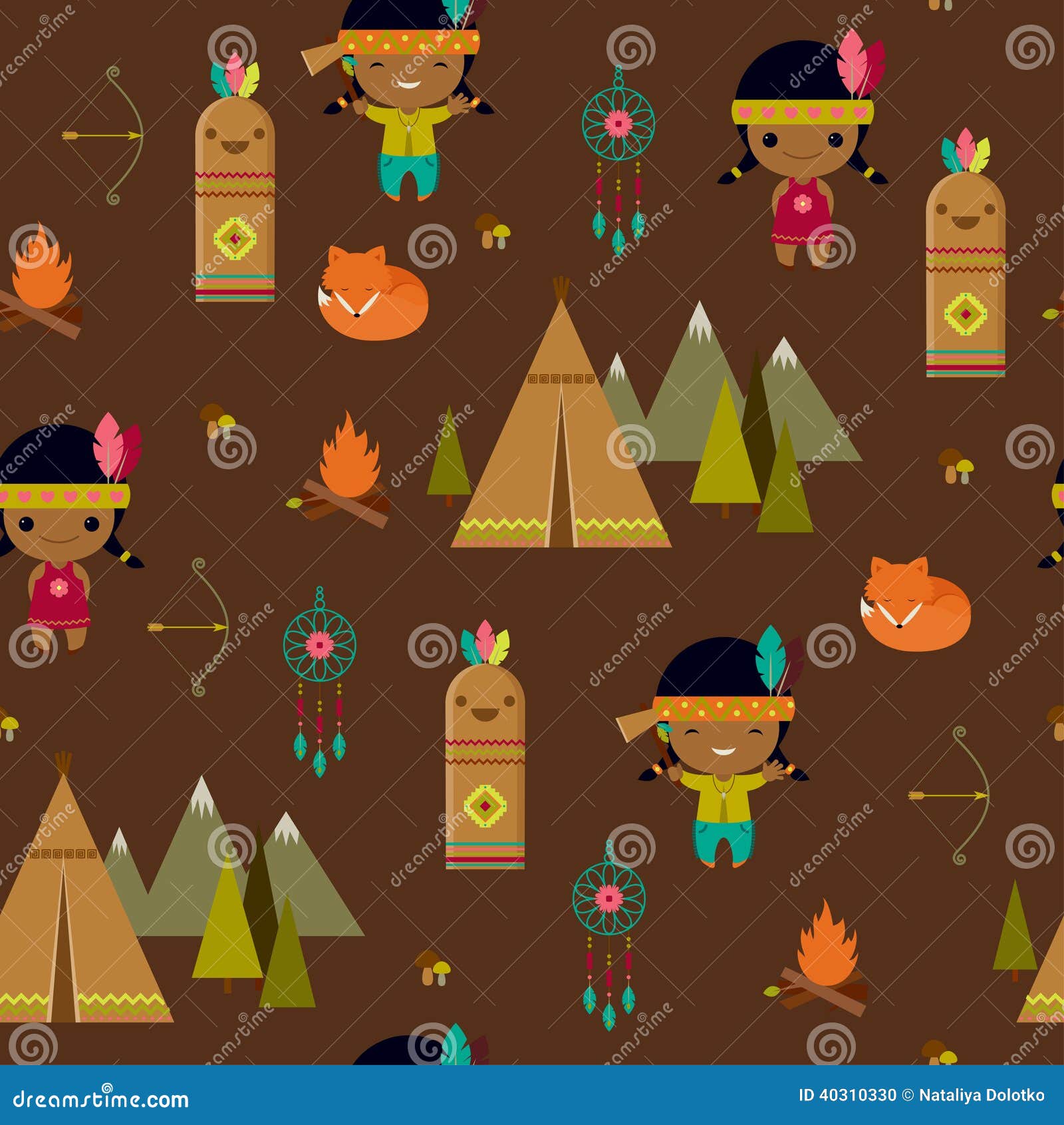 Cute Native American Clipart