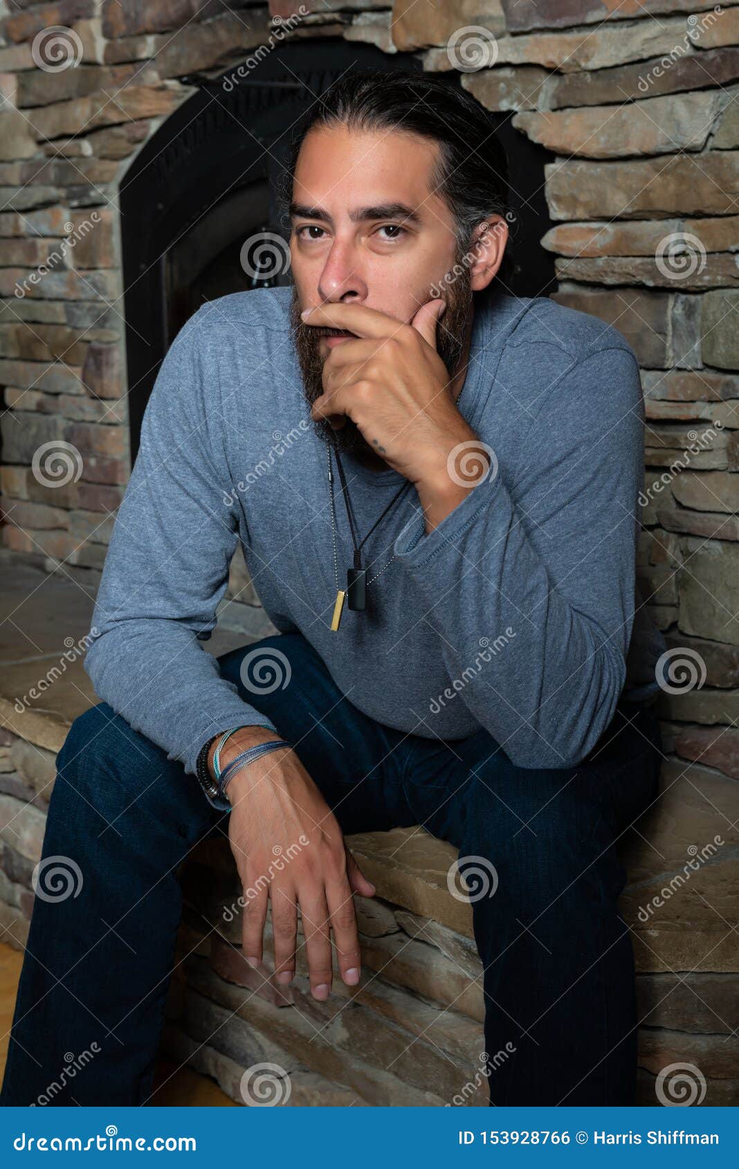 American Indian man stock photo. Image of indian, hairy - 153928766