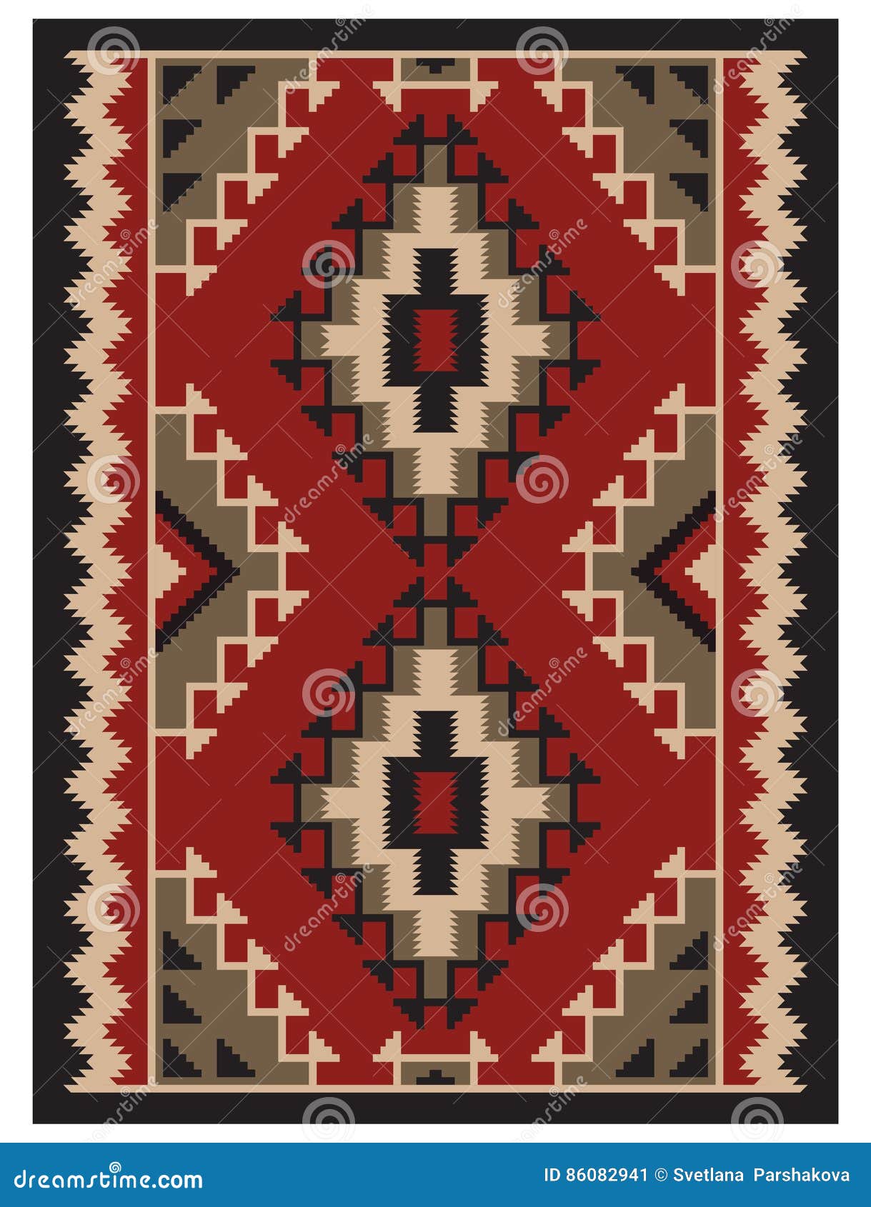 American Indians pattern. stock vector. Illustration of pattern - 86082941