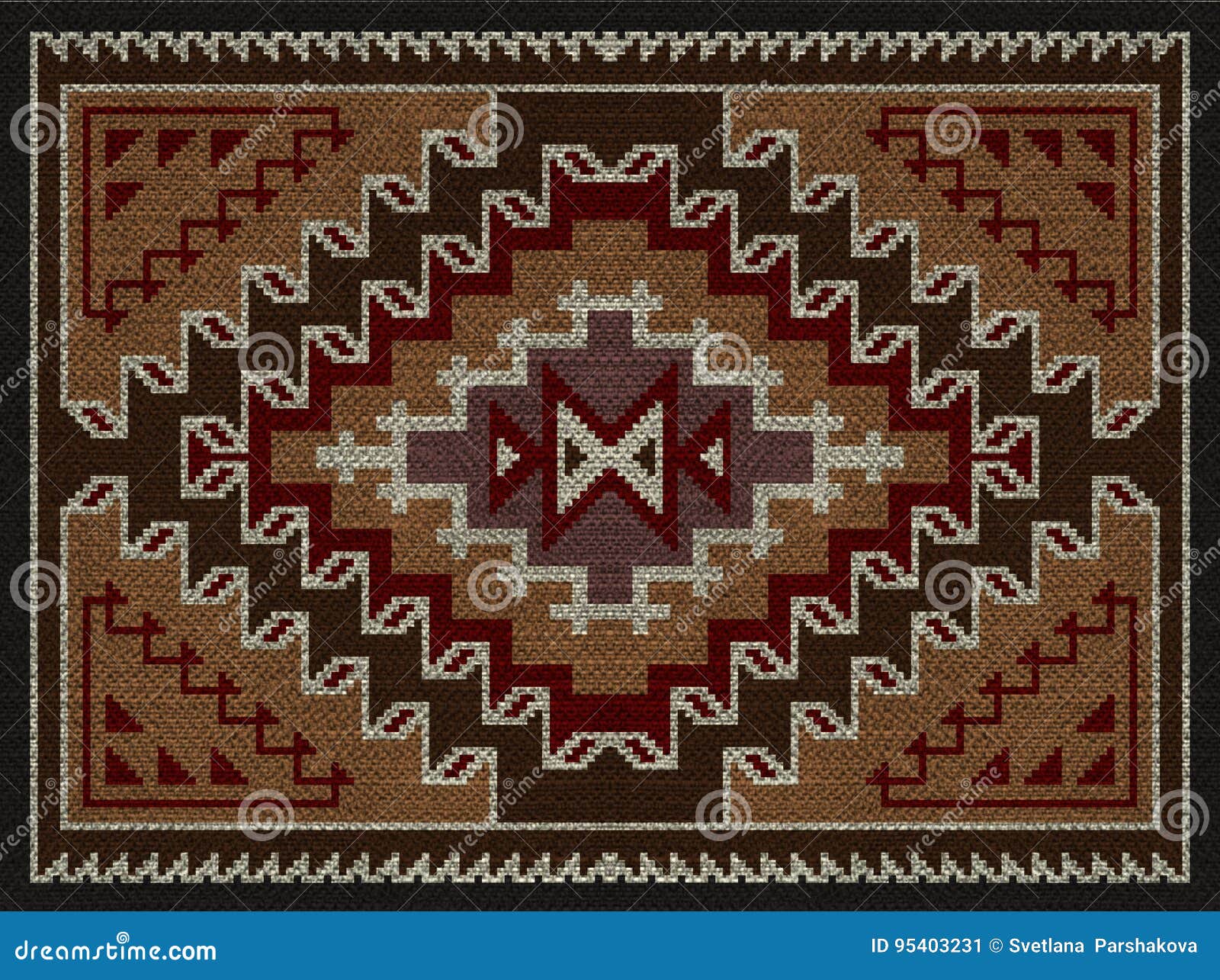 American Indians pattern. stock illustration. Illustration of frame ...