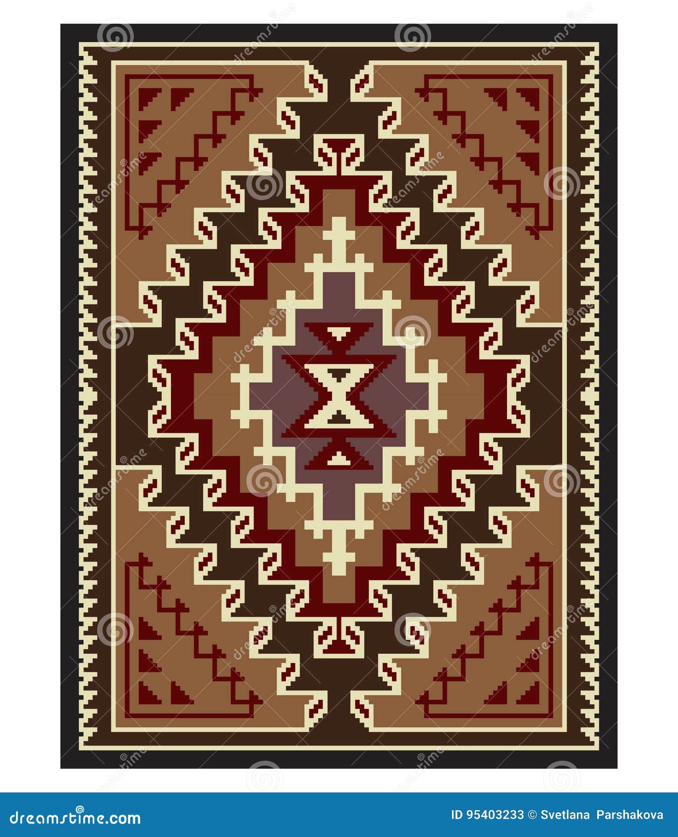 American Indians pattern. stock vector. Illustration of blanket - 95403233