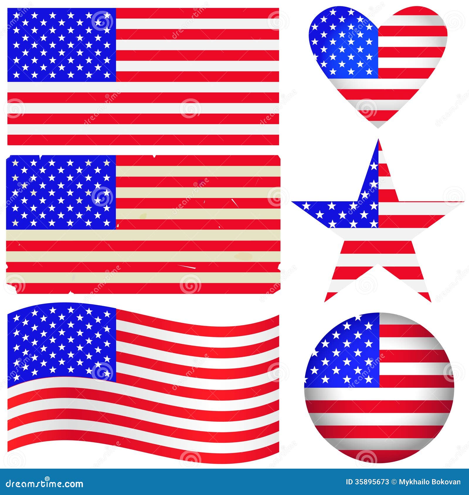 American labels set. stock vector. Illustration of button - 35895673