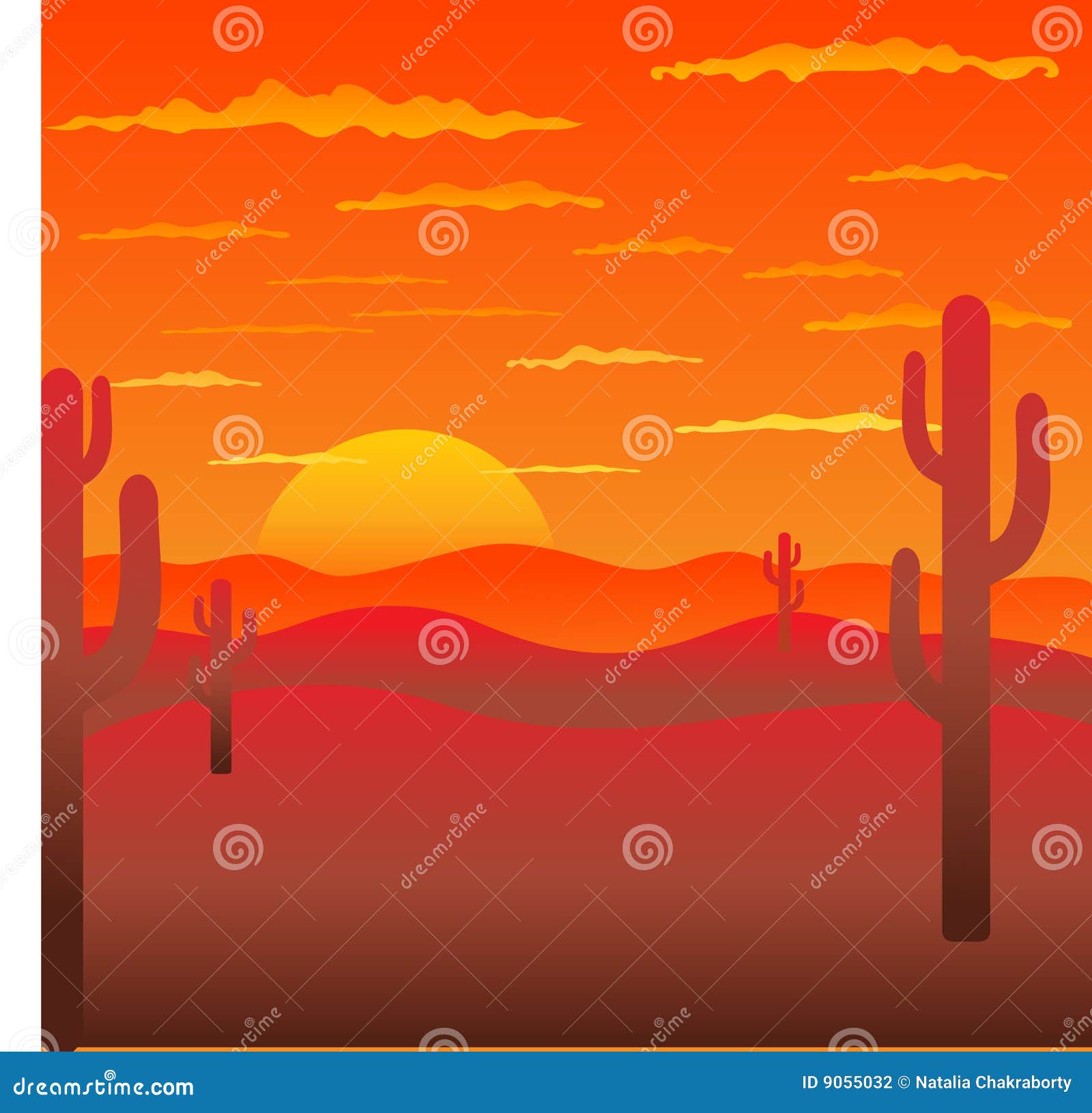 American landscape stock vector. Illustration of waste - 9055032