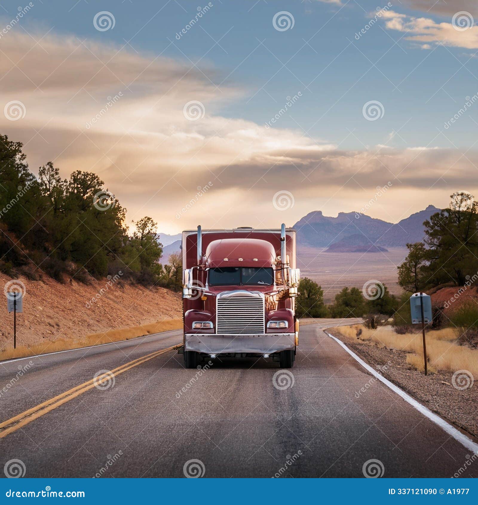 American Long Vehicle from the 70s, AI Generated Stock Illustration ...
