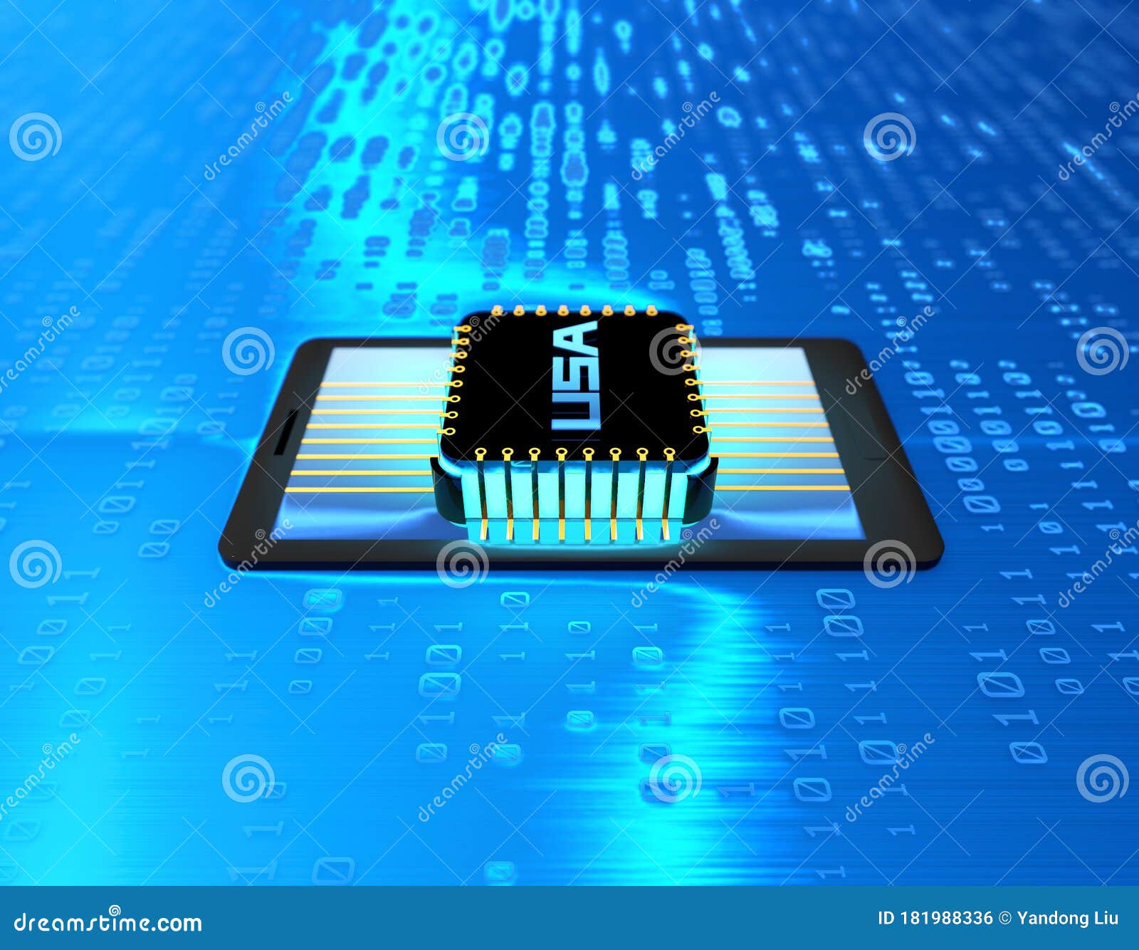 American-made CPU Chip, Mobile Phone Communication Data Transmission ...