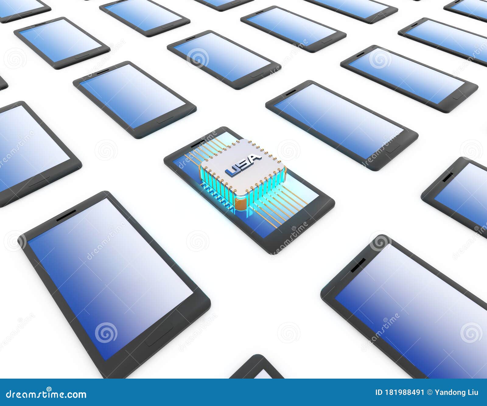 American-made CPU Chip, Mobile Phone Communication Data Transmission ...