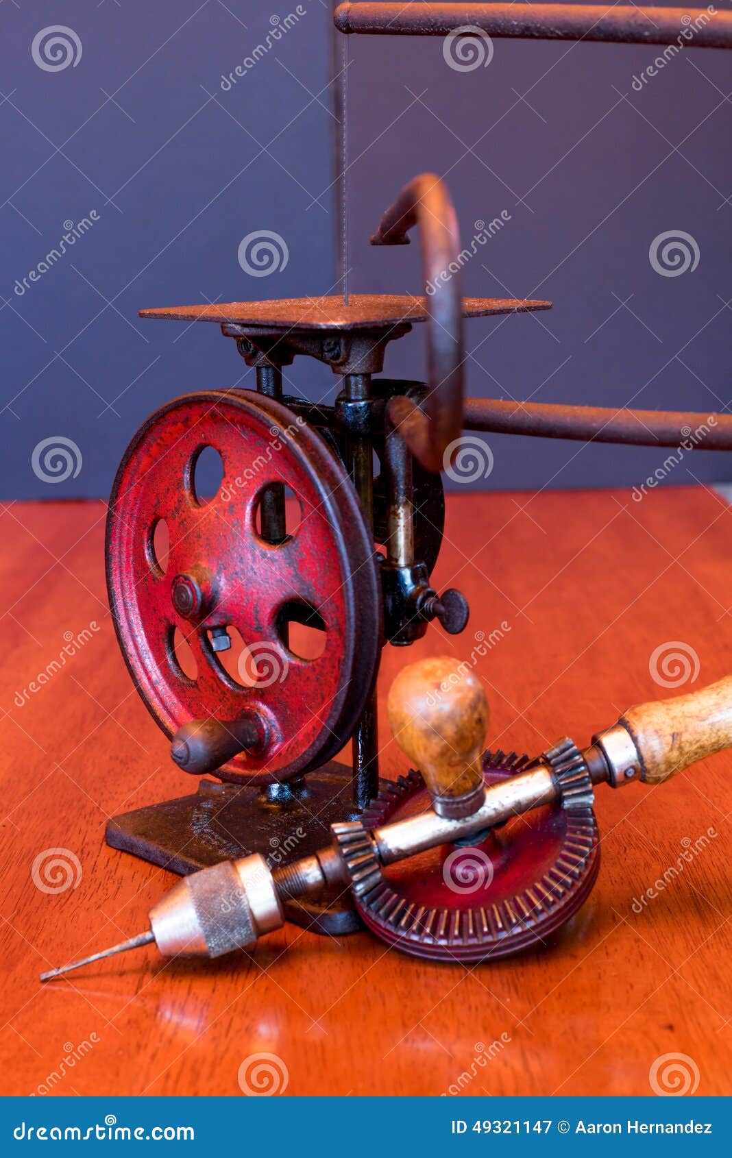 American Made Woodworker Hand Drill Stock Image - Image of iron, driven ...