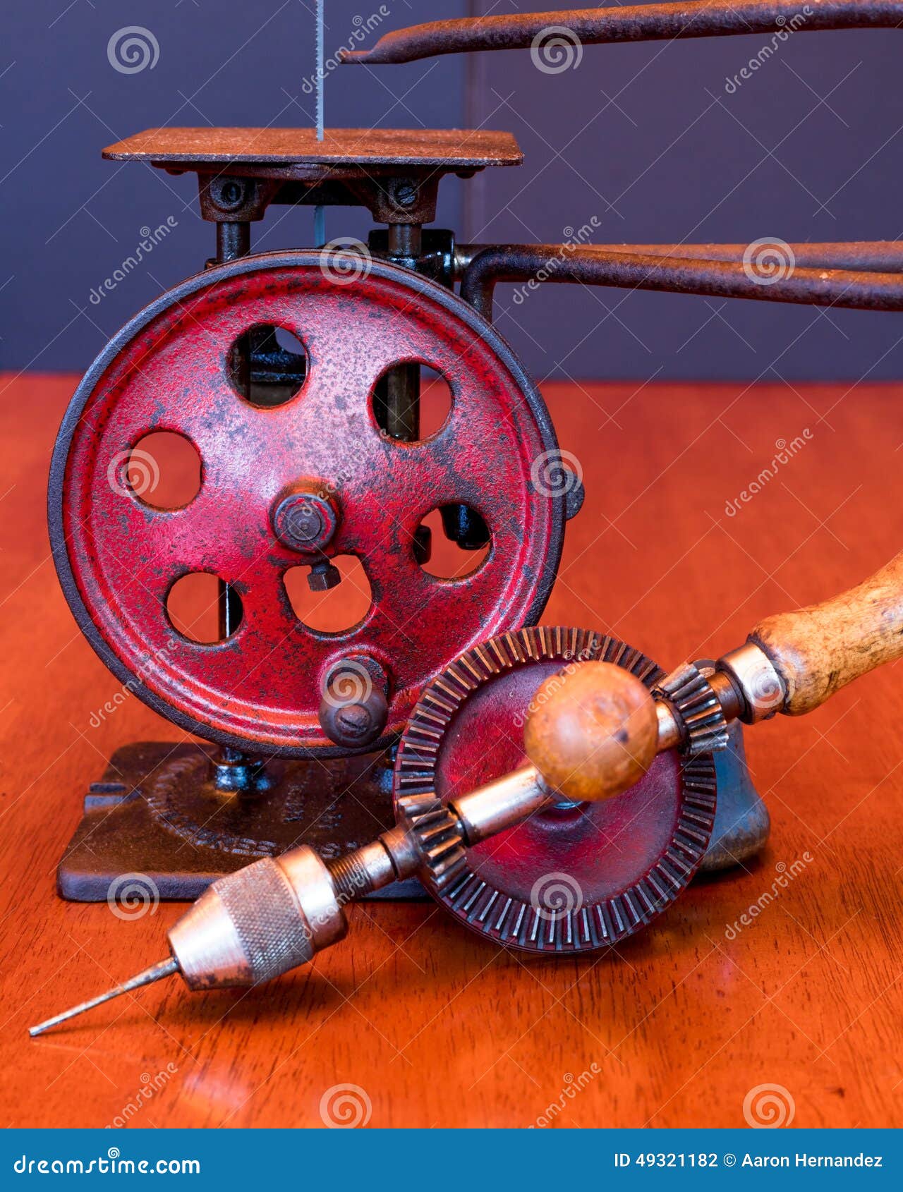 American Made Woodworker Hand Drill Stock Photo - Image of chipped ...