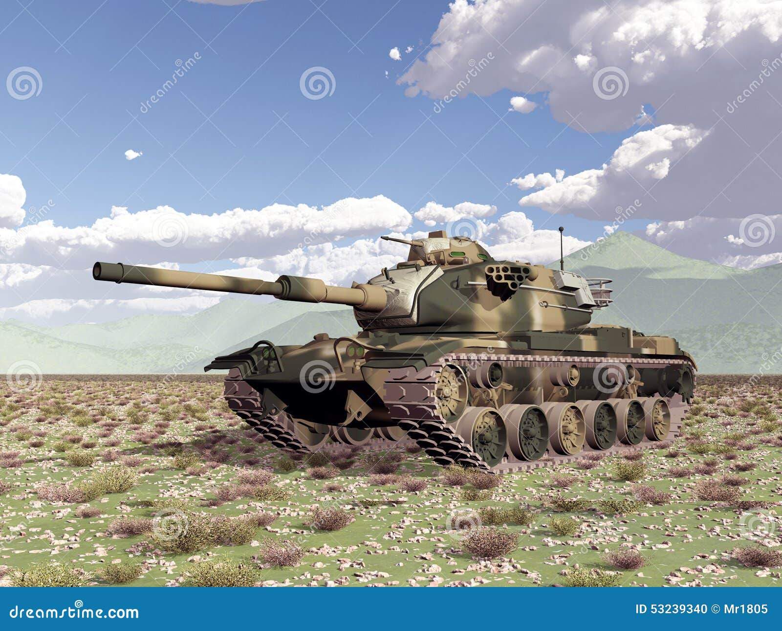 American Main Battle Tank of the Cold War Stock Illustration ...