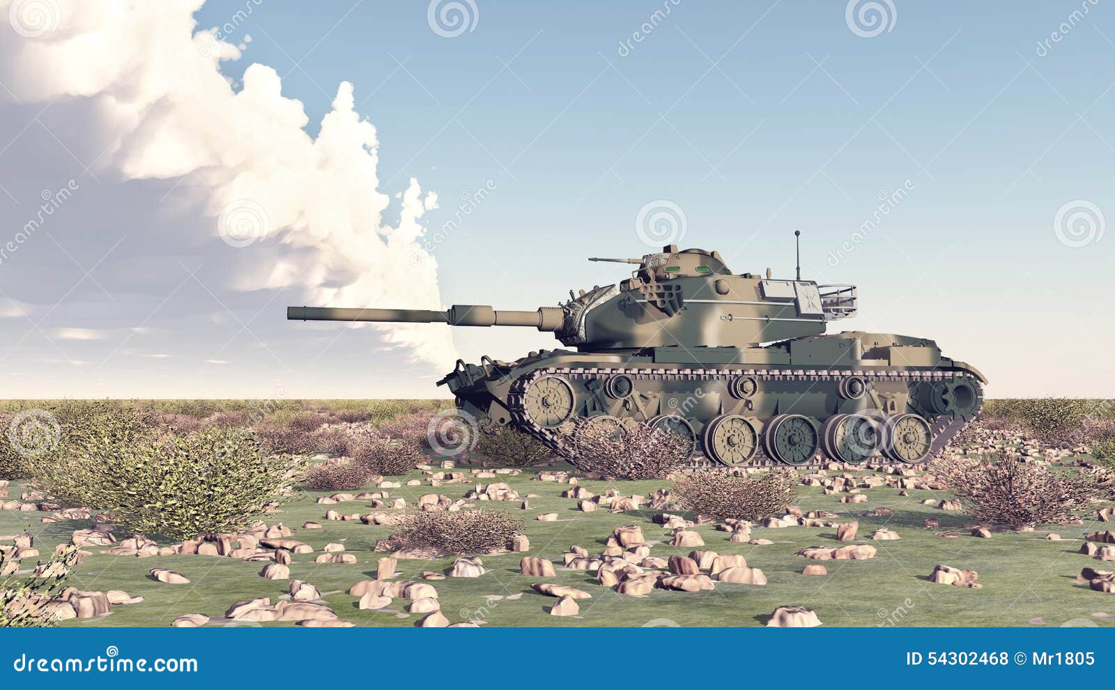 American Main Battle Tank of the Cold War Stock Illustration ...