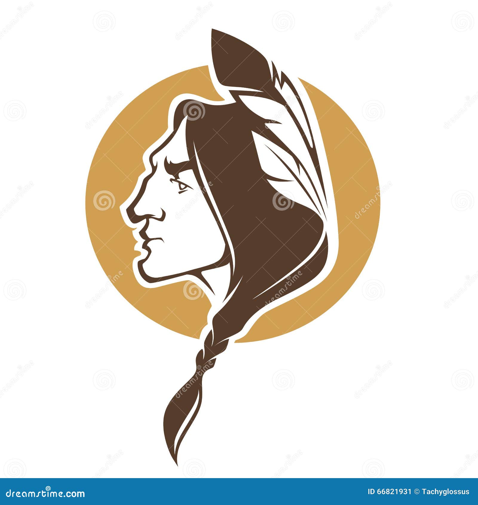 American man stock vector. Illustration of america, apache - 66821931