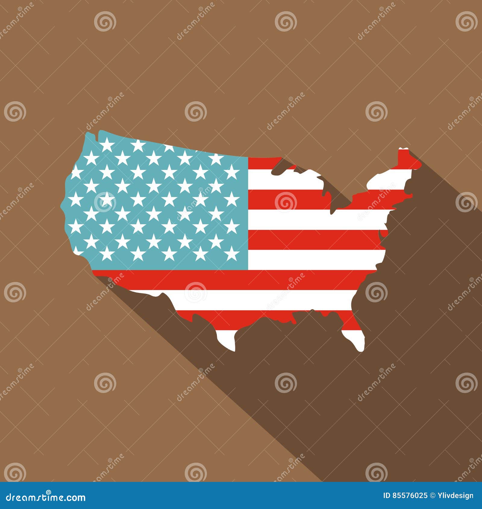 American Map Icon , Flat Style Stock Vector - Illustration of mexico ...
