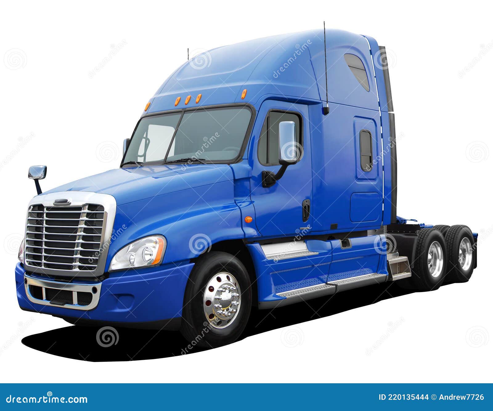 Freightliner Semi Truck Blue Stock Illustrations 9 Freightliner Semi