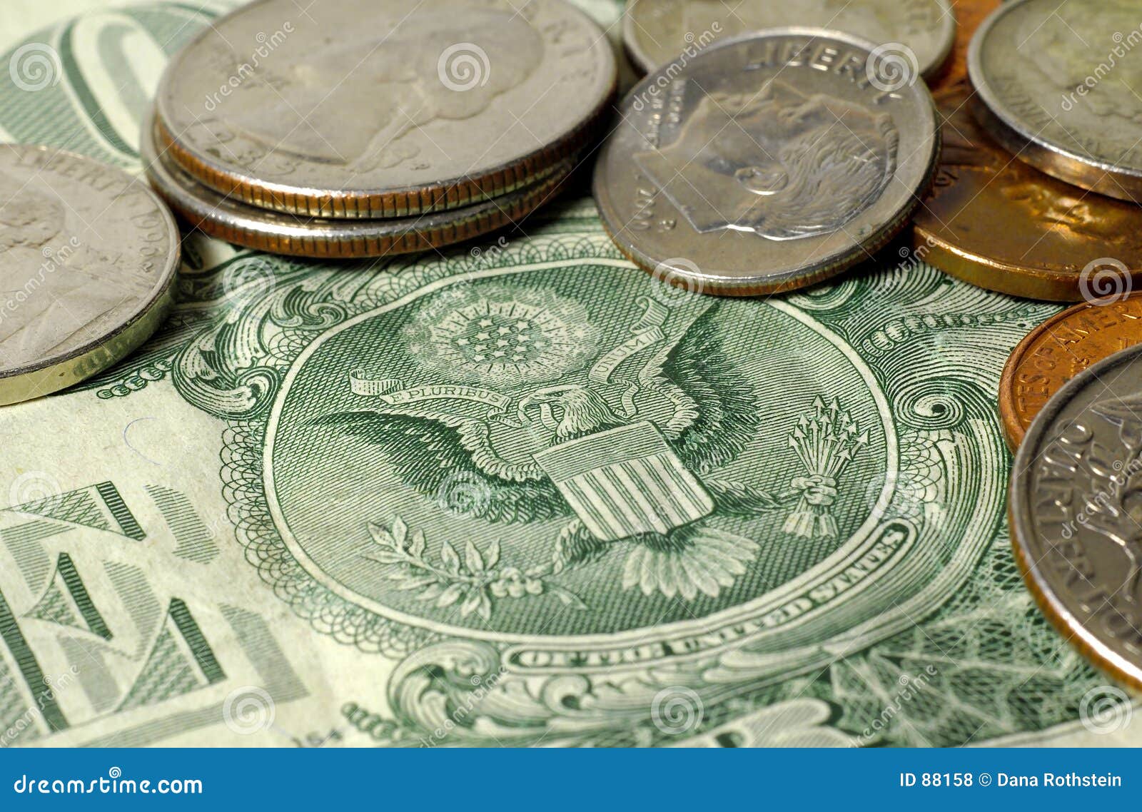 American Money stock photo. Image of business, quarter, savings - 88158