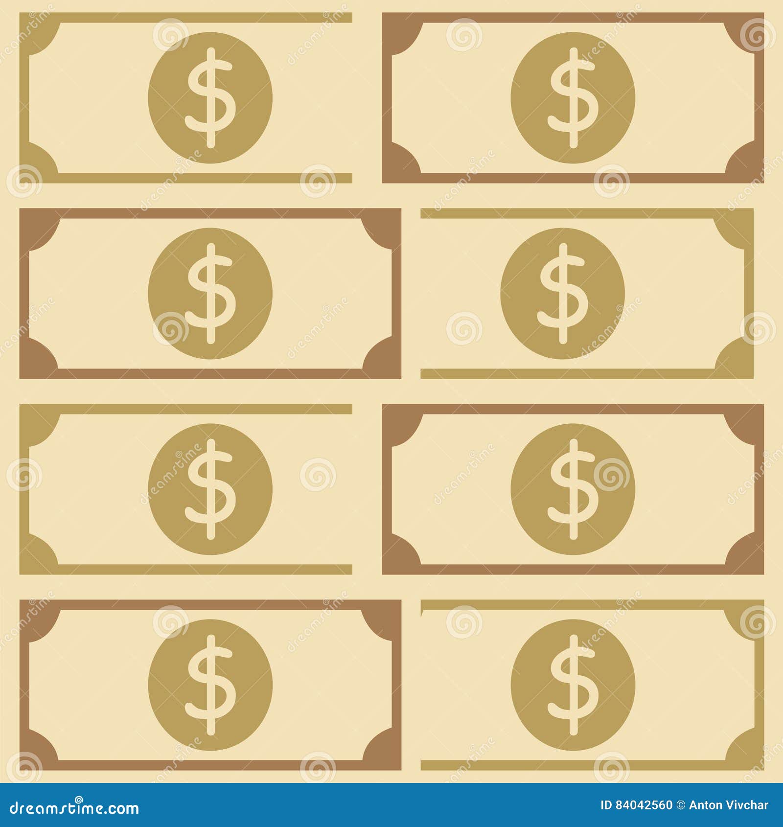 American Money Beautiful Pattern Stock Illustration - Illustration of ...