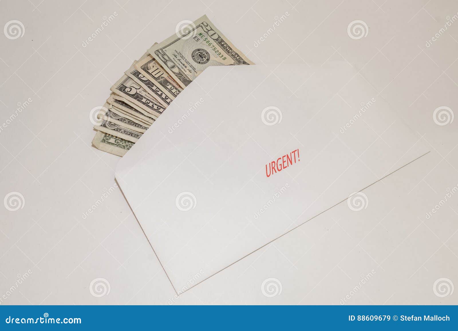 American Money in an Envelope Stock Image - Image of economy, finance ...