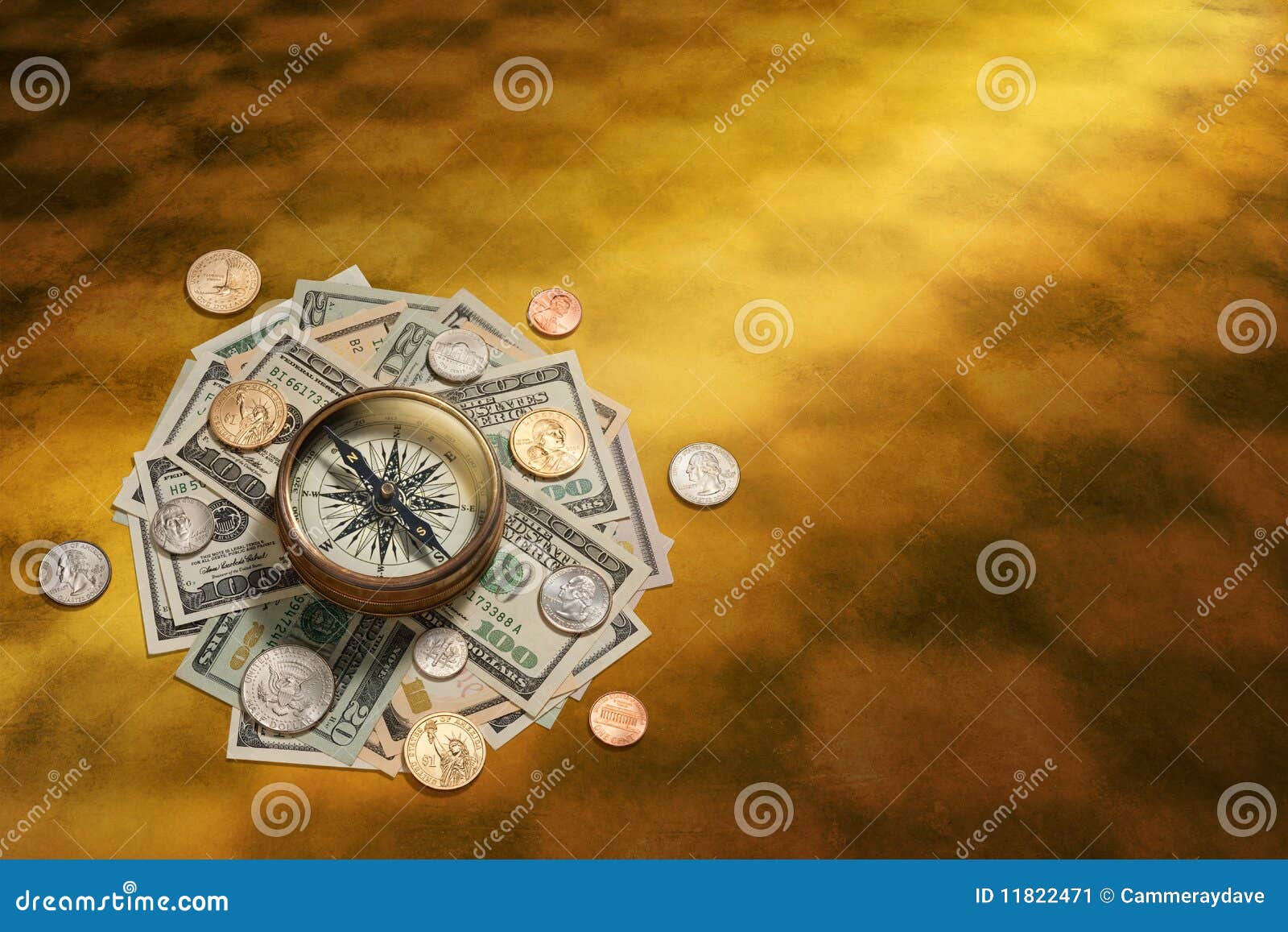 American Money Management Compass Stock Image - Image of building ...