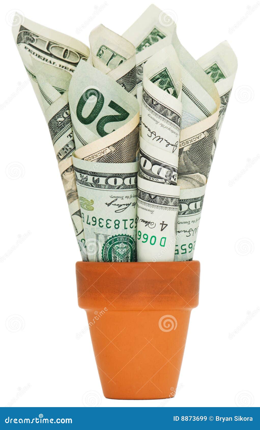 American money in a pot stock image. Image of bills, concept - 8873699
