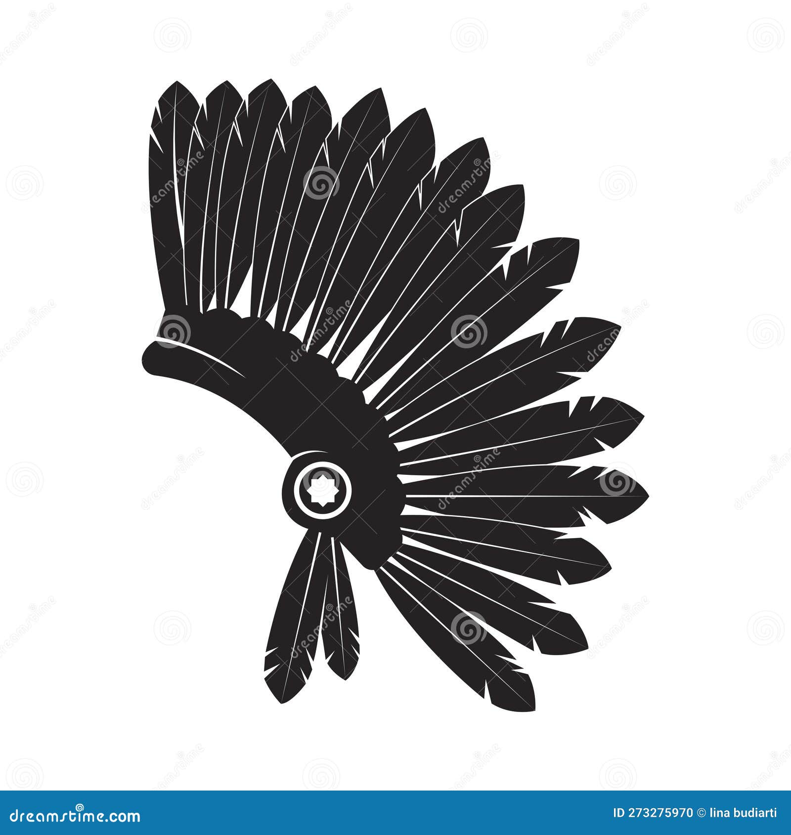 American Native Chief Head Indian Logo Stock Vector - Illustration of ...