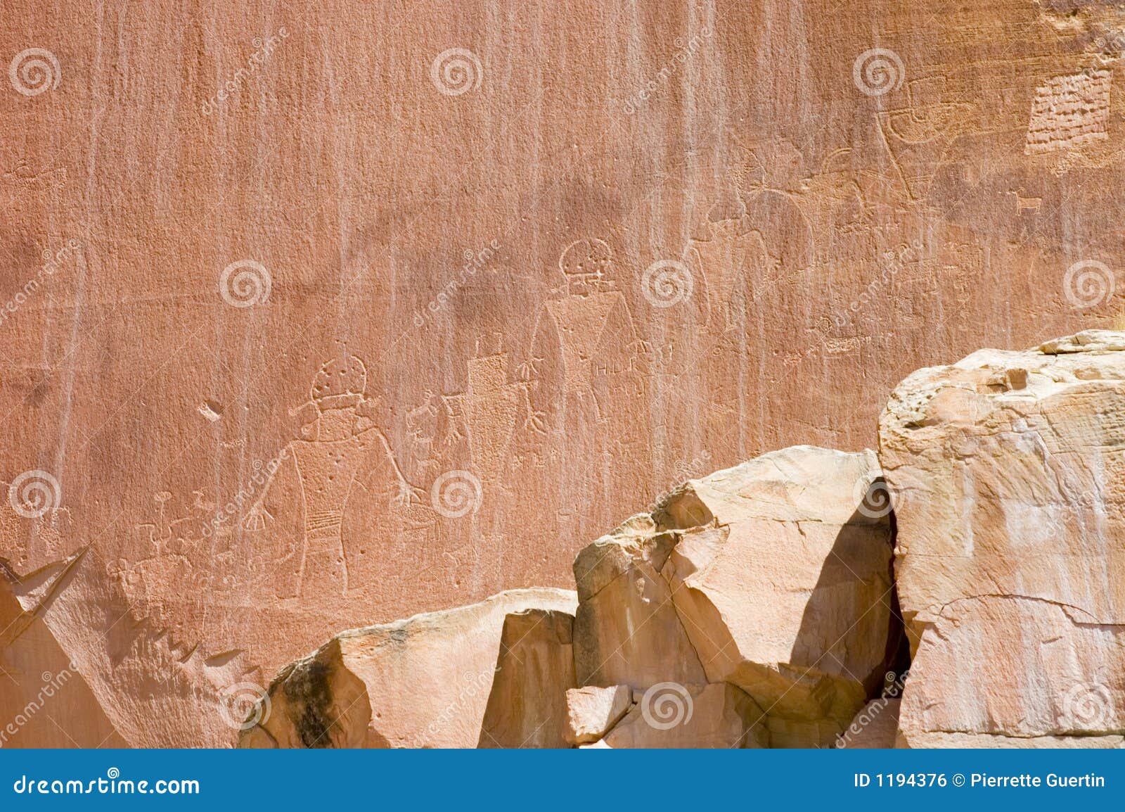 American Native Petroglyph 2 Stock Photo - Image of guardian, sandstone ...