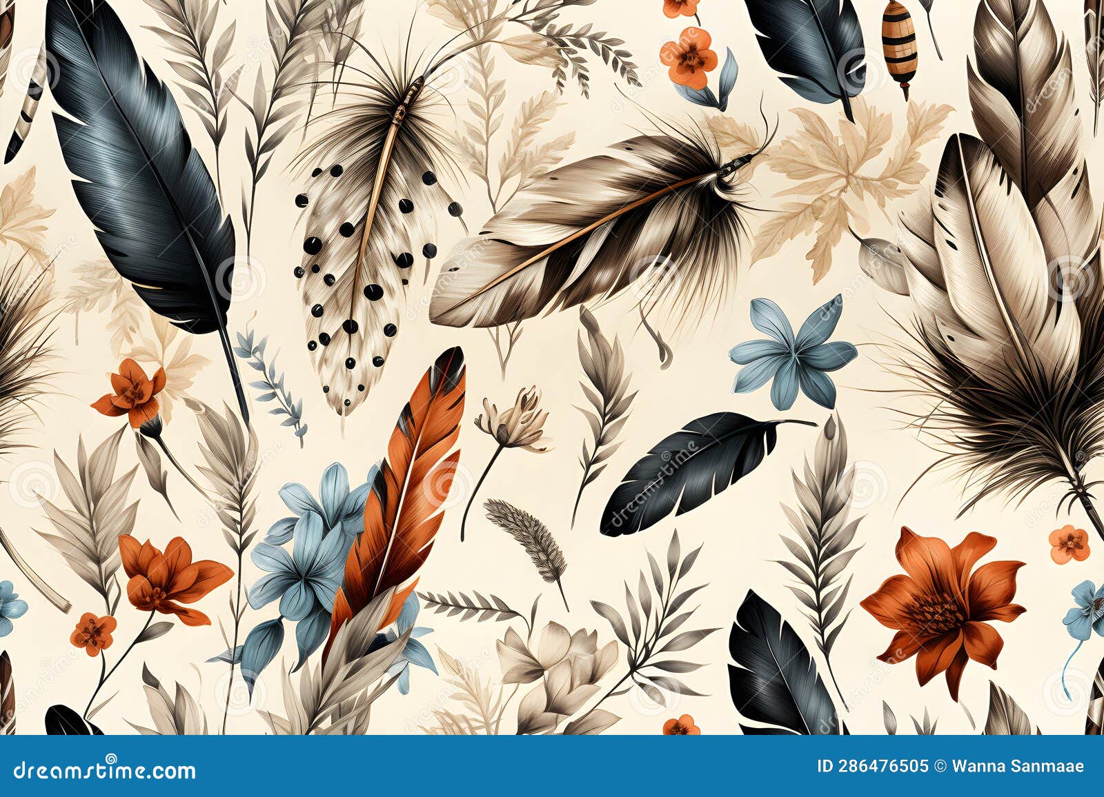 American Native Theme. Generative AI Stock Illustration - Illustration ...