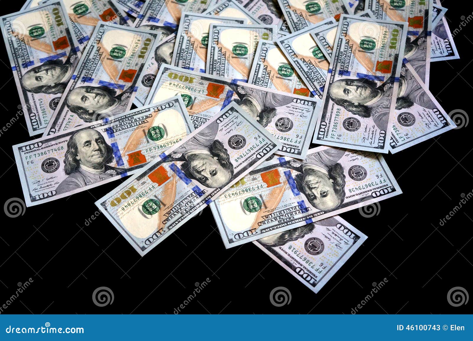 American new 100 dollars stock image. Image of money - 46100743