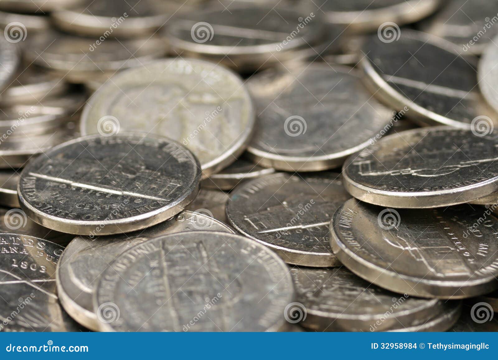 American Nickels stock photo. Image of coinage, nickels - 32958984