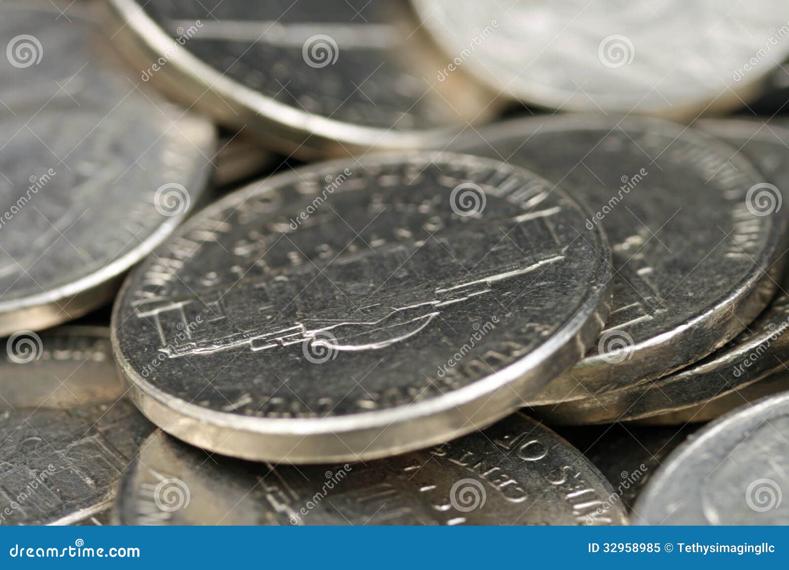 American Nickels stock image. Image of nickel, pile, united - 32958985