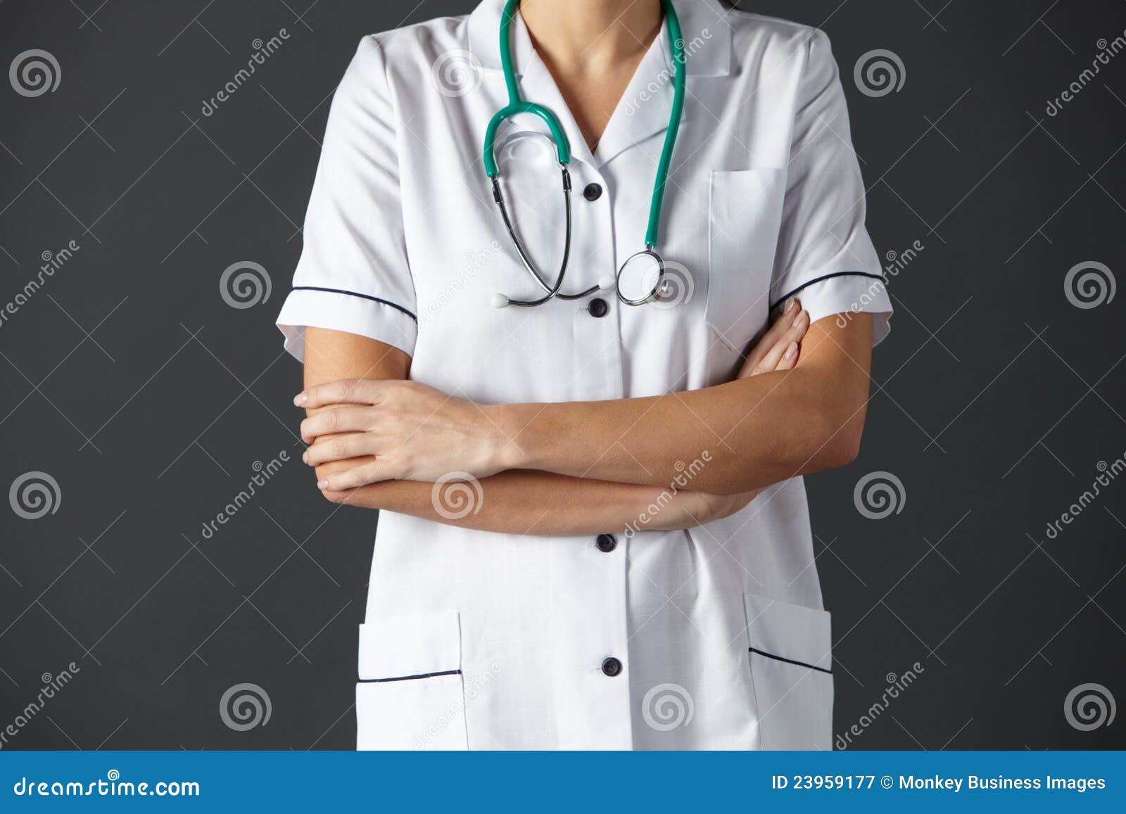 American Nurse Studio Portrait Cropped Stock Image - Image of american ...