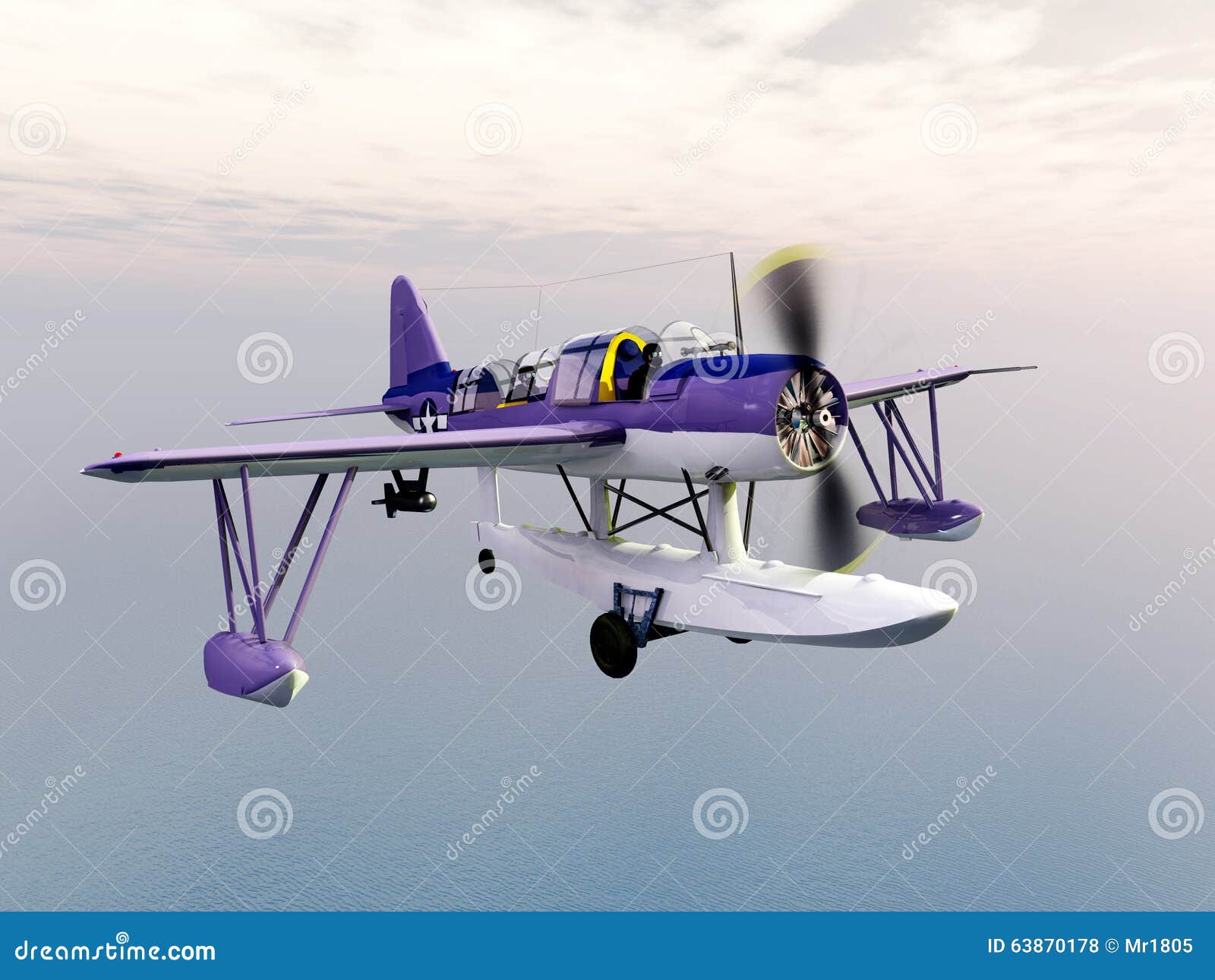 Observation Aircraft Vector Illustration In Black On White ...