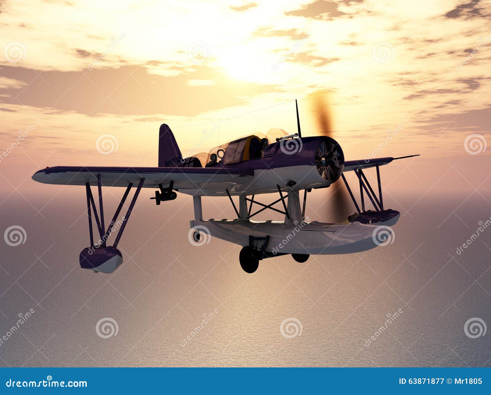 Observation Aircraft Vector Illustration In Black On White ...