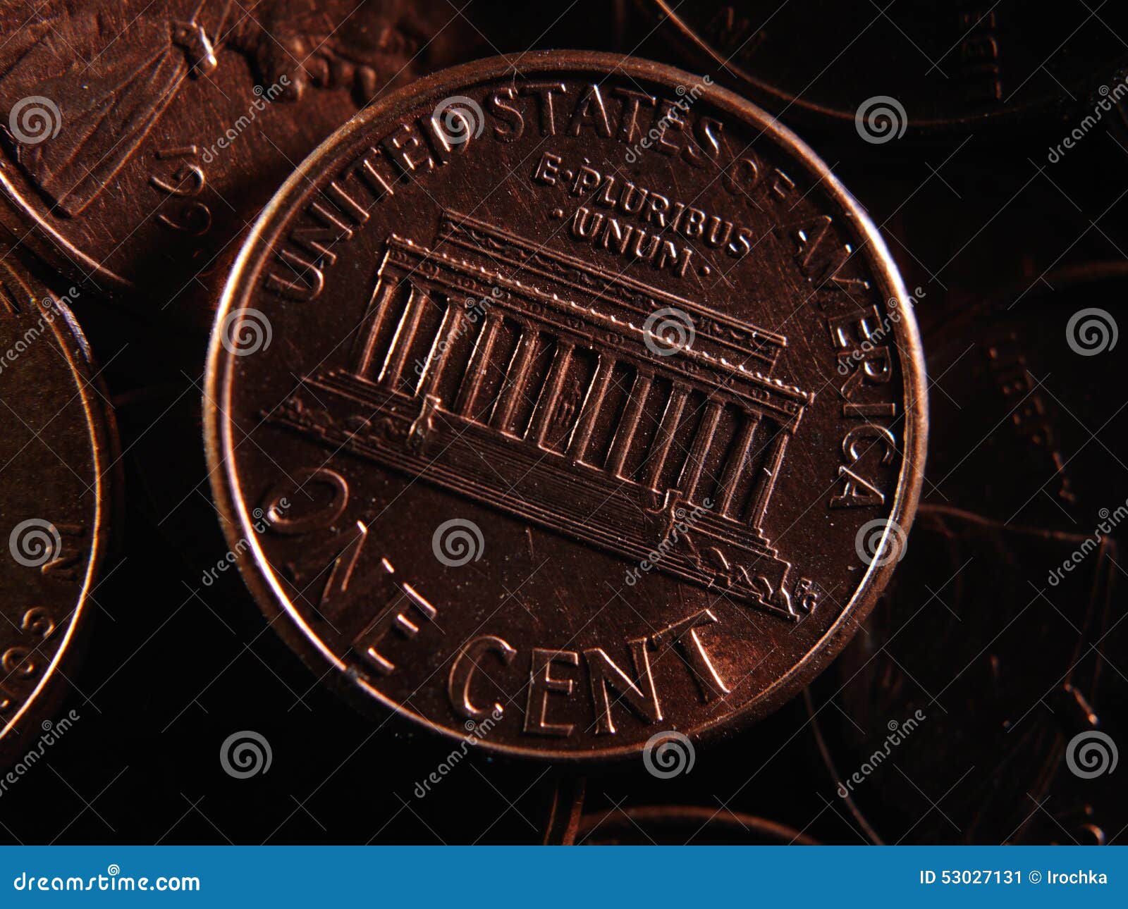 American One Cent Background. Stock Image - Image of business, isolated ...