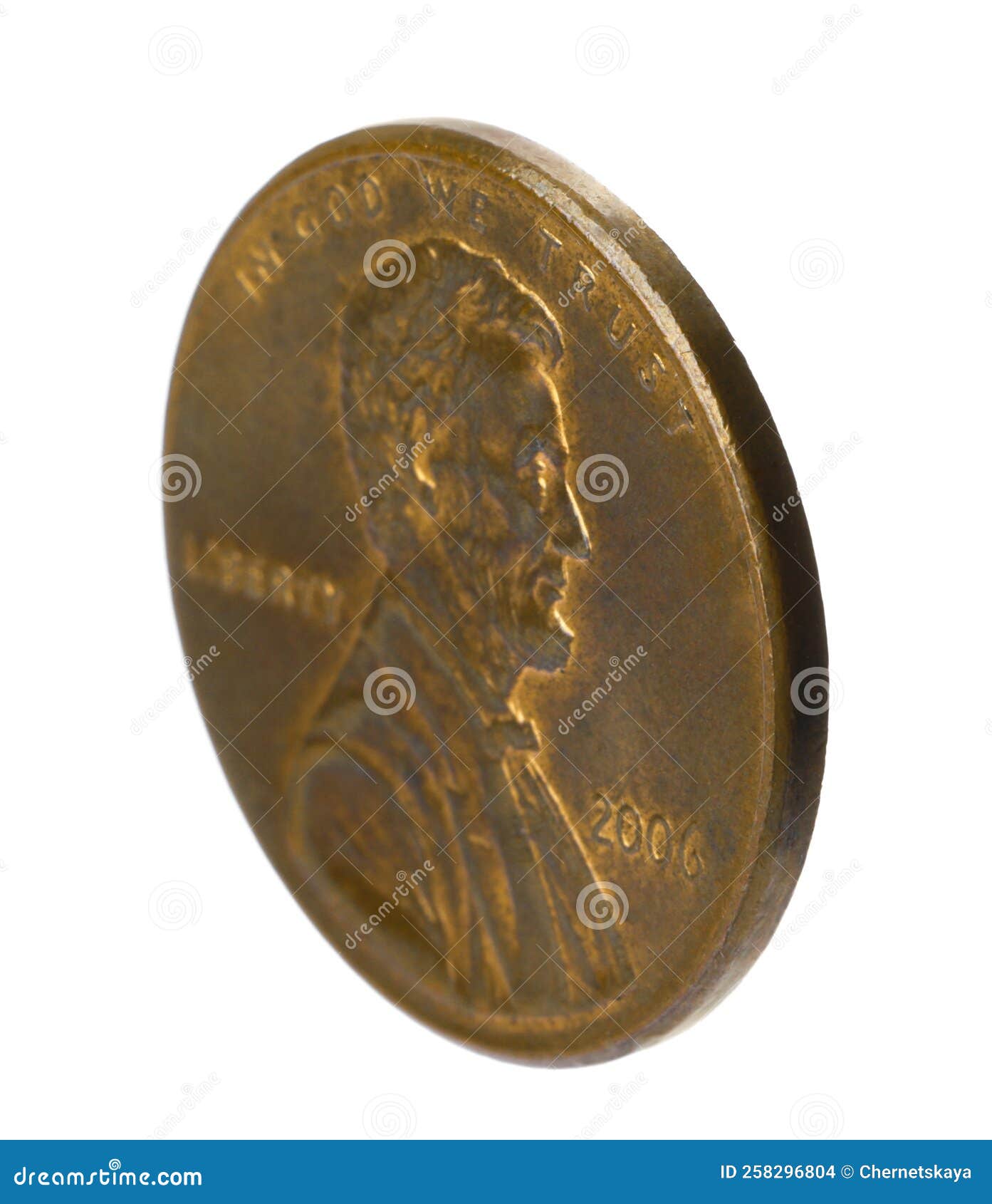 American One Cent Coin Isolated on White Stock Photo - Image of ...