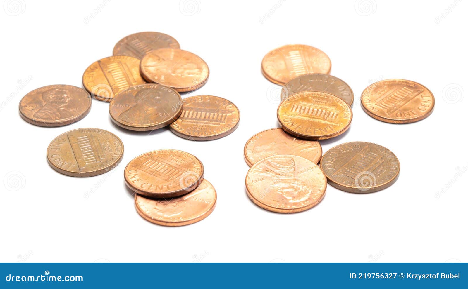 American One Cent Coin on a White Isolated Background Stock Image ...