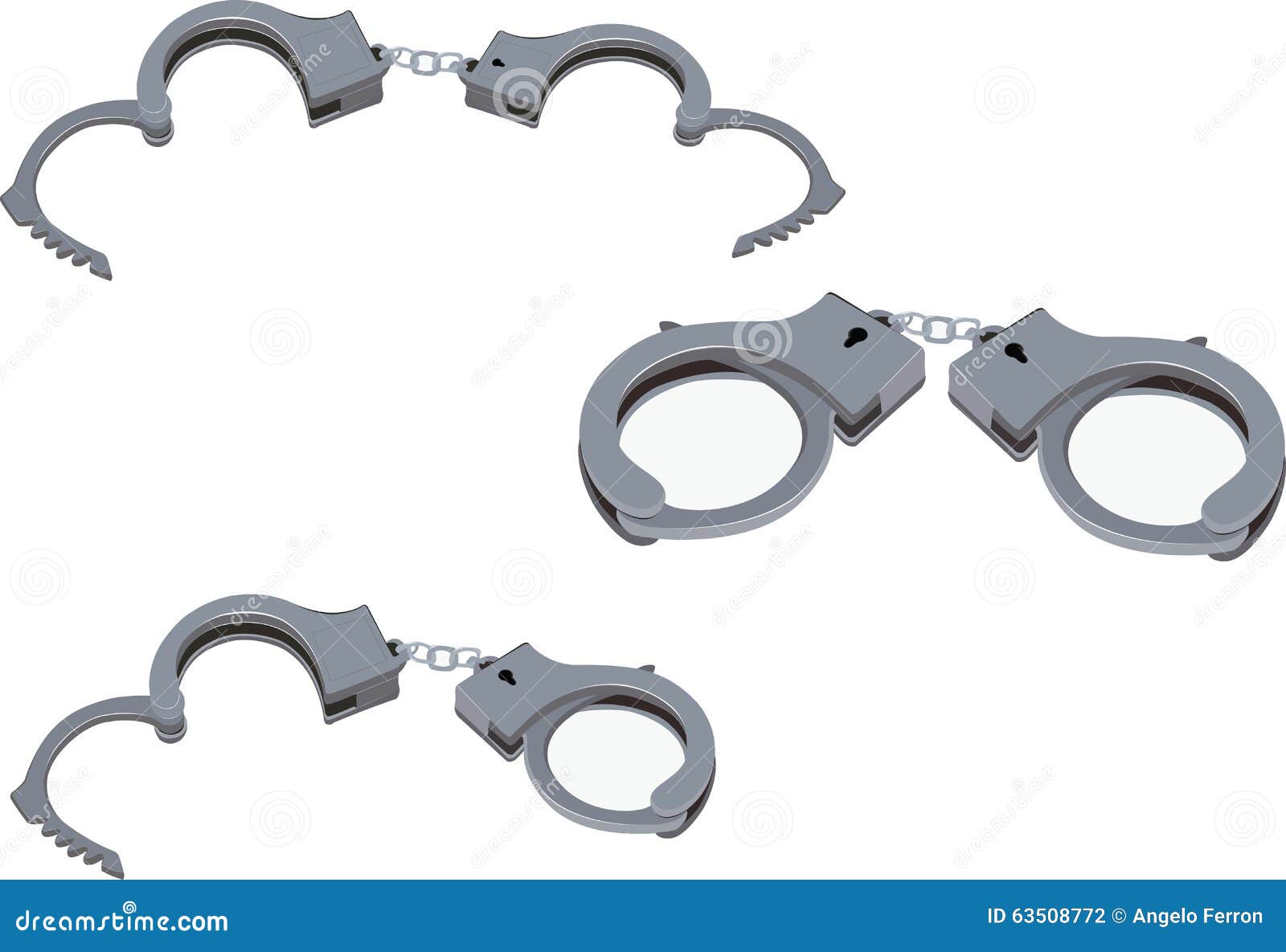 American open handcuffs stock vector. Illustration of wrists - 63508772
