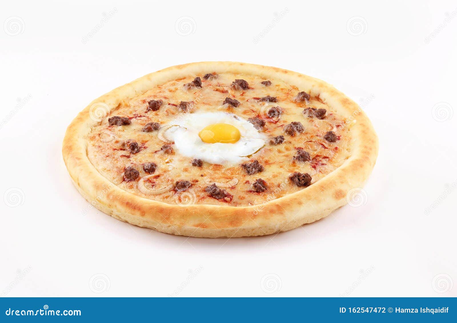 Pizza With Minced Meat, Sauce, Cheese, Ground Beef, Tomatoes, Bell ...