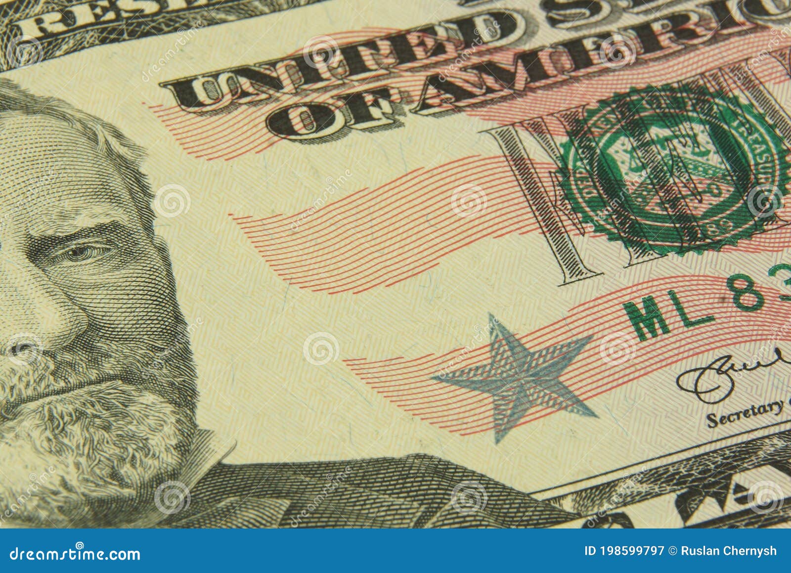 American Paper Banknote Close Up Stock Image - Image of stability ...