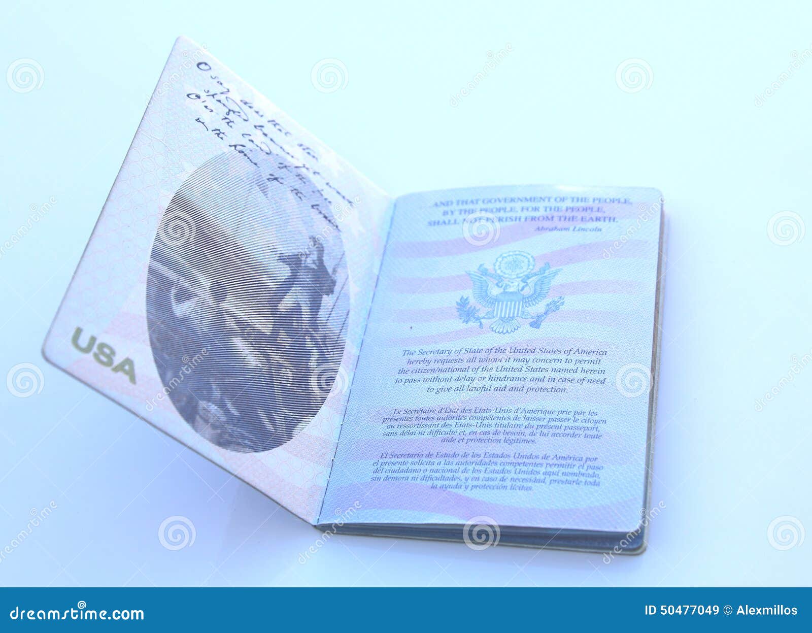 American Passport With Hundred Dollar Bills Stock Photo | CartoonDealer ...