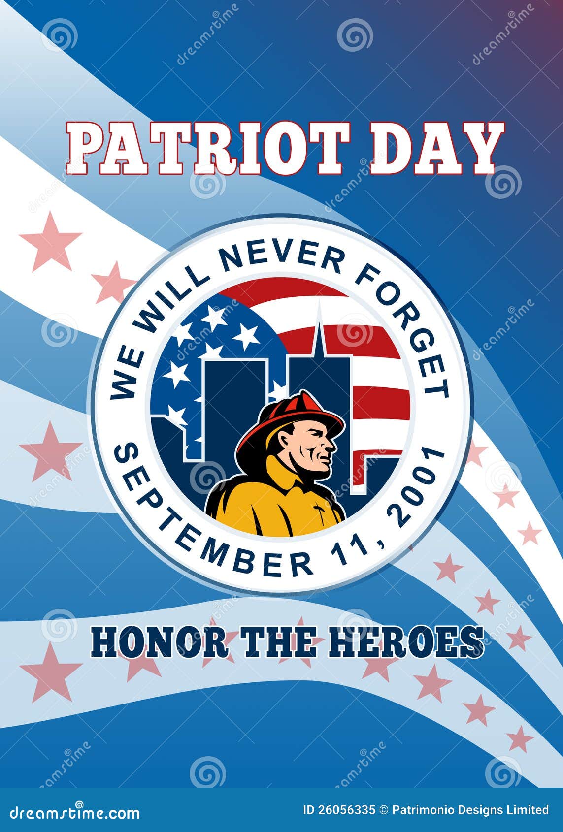 American Patriot Day Poster Stock Illustration - Illustration of poster ...