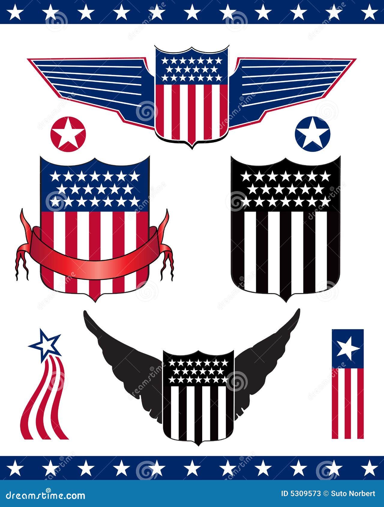 American Patriotic Elements Picture. Image: 5309573
