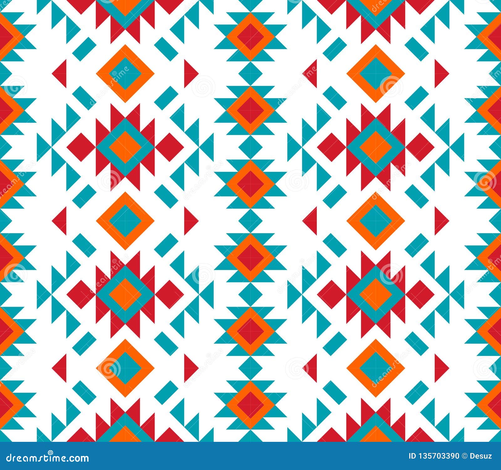 American Pattern. Geometric Seamless Ornament. Stock Vector ...