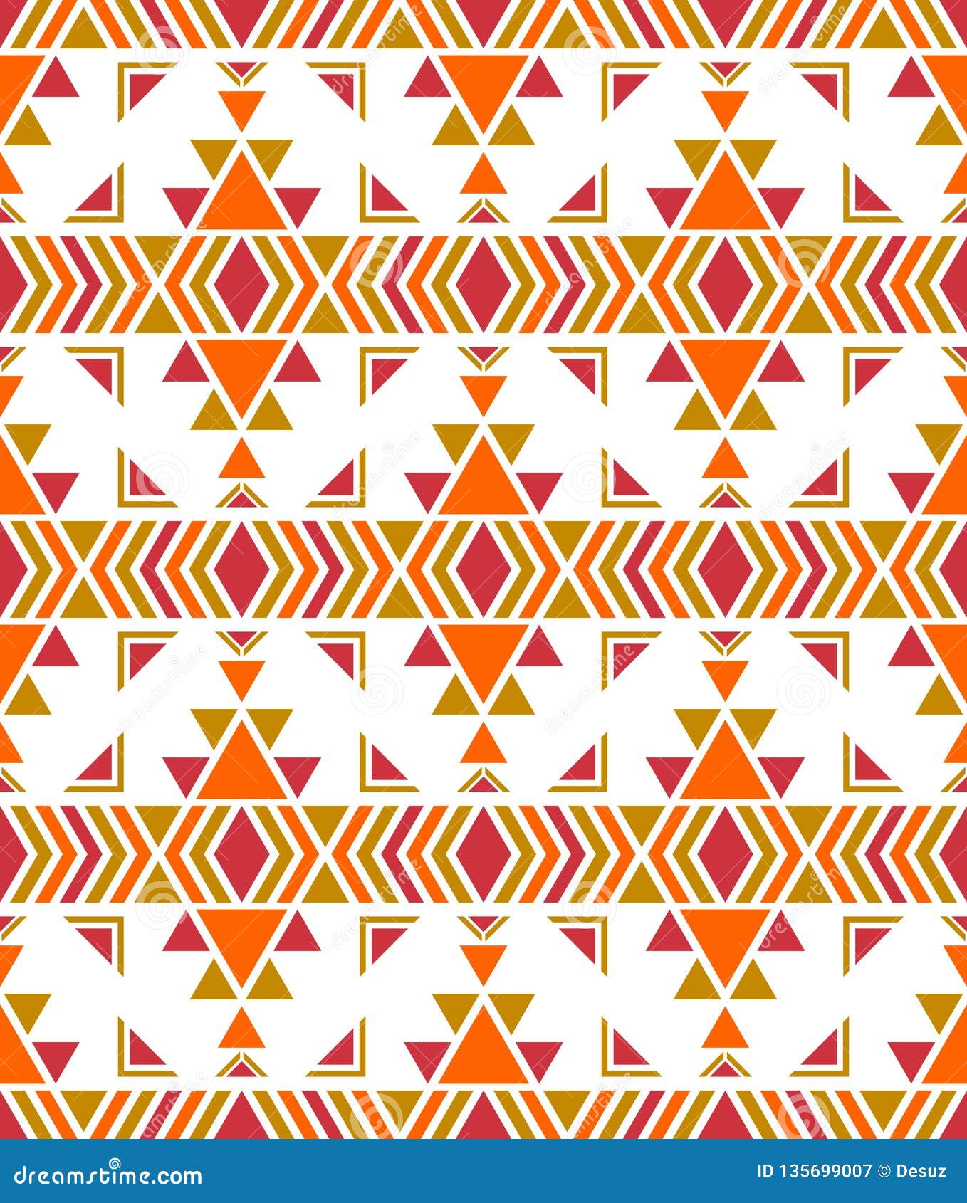 American Pattern. Geometric Seamless Ornament. Stock Vector ...